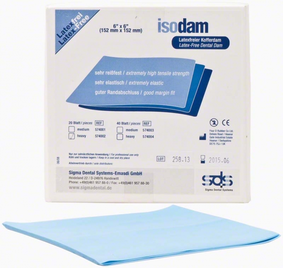 Isodam, Non latex, Medium, 152 x 152 mm, 40 st