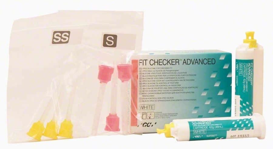 Fit Checker Advanced, Wit 2x cartridge wit, 2x 48ml/62gr met mengtips ...